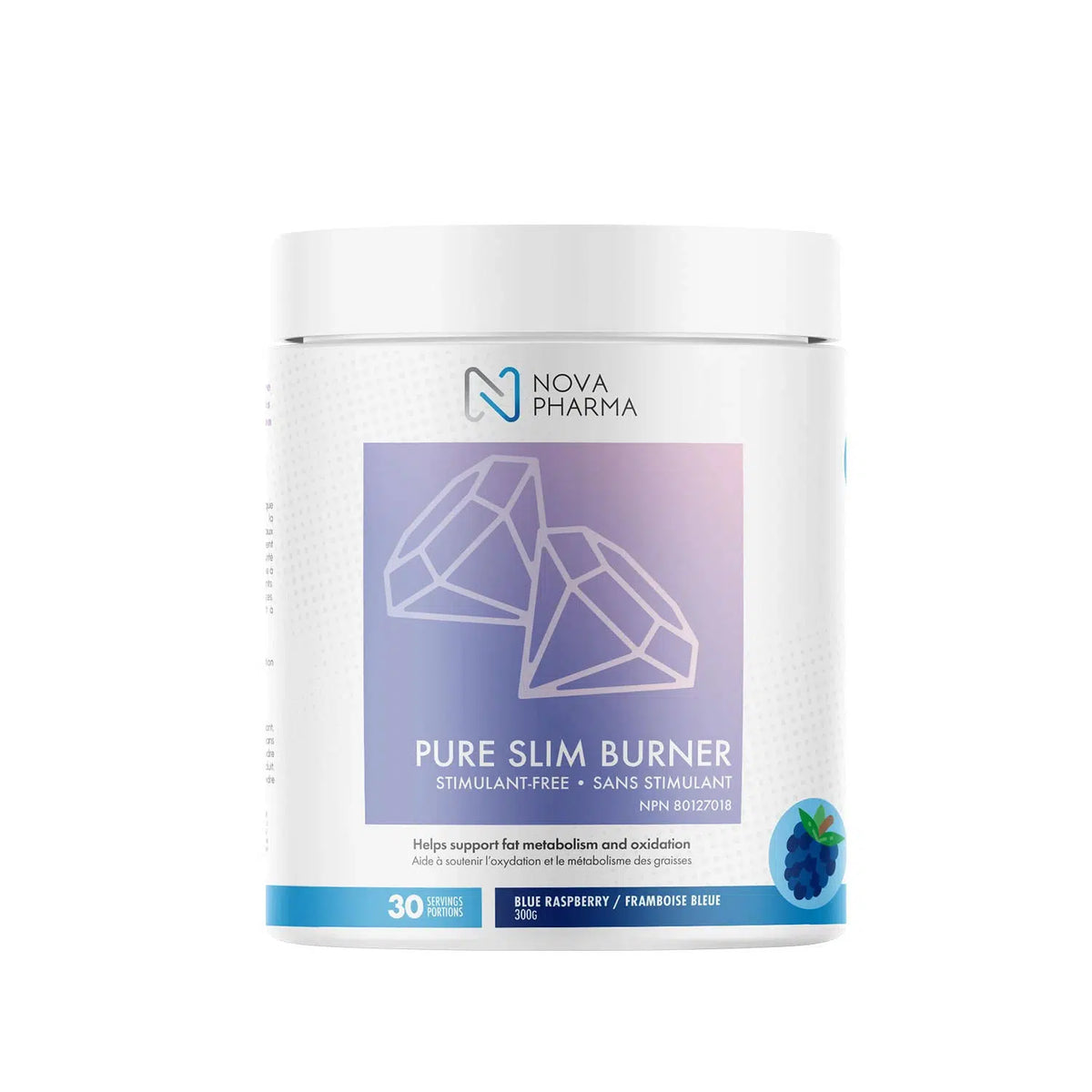 Pure Slim Burner, Brûleur de Graisse Sans Stimulant | Nova Pharma